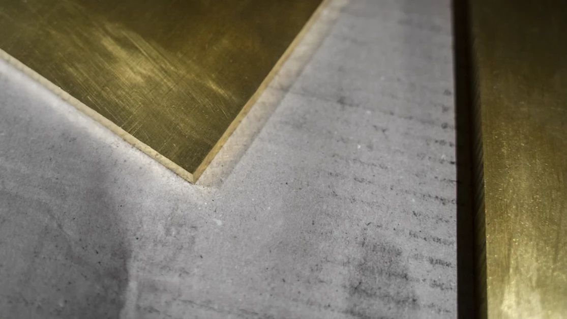 Vlakke messing plaat