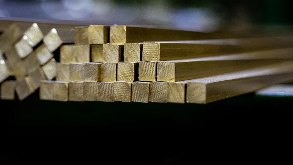 Vierkante messing staaf